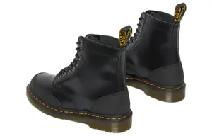 Dr. Martens 1460 Guard Panel Leather Lace Up Boots - Black
