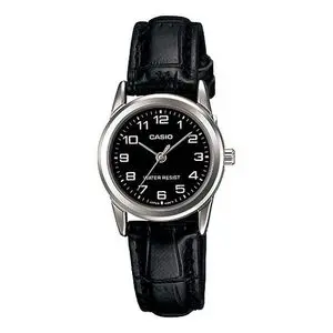 Casio Classic Leather Analog Watch - Black