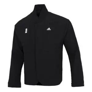 Adidas Splicing Solid Color Athleisure Casual Sports Jacket
