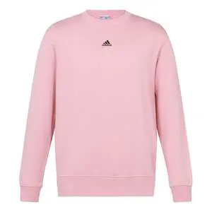 Adidas Loose Casual Printing Round Neck Pullover Couple Style Pink - Multi-color