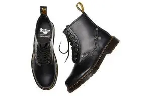 Dr. Martens 1460 Swarovski Leather Lace Up Boots - Black