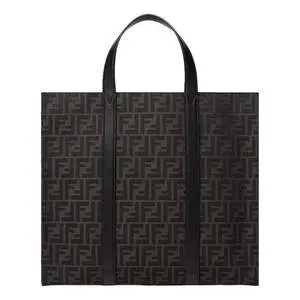 Fendi Ff Jacquard Shopper Bag - Black