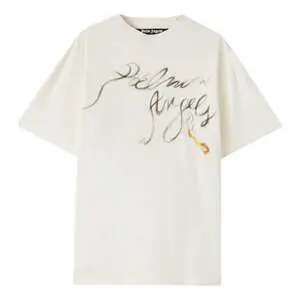 Palm Angels Foggy Logo-print T-shirt 'white Black - White/black