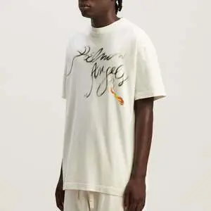 Palm Angels Foggy Logo-print T-shirt 'white Black - White/black