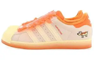 Adidas Melting Sadness X Superstar 'hotdog' Low Top Sneakers - White/orange