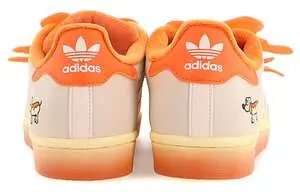 Adidas Melting Sadness X Superstar 'hotdog' Low Top Sneakers - White/orange