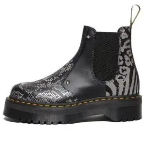 Dr. Martens 2976 Quad Platform Chelsea Boots - Black/grey