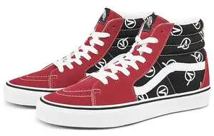 VANS Sk8-hi 'circle V' High Top Sneakers - Black/red