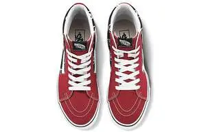 VANS Sk8-hi 'circle V' High Top Sneakers - Black/red