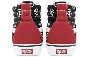VANS Sk8-hi 'circle V' High Top Sneakers - Black/red