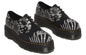 Dr. Martens 1461 Animal Clash Leather & Suede Platform Shoes