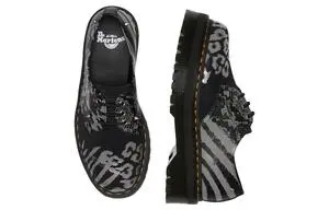 Dr. Martens 1461 Animal Clash Leather & Suede Platform Shoes