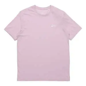 Nike Nike Sportswear Club Embroidered Small Round Neck Short Sleeve Purple Lavender Lavender