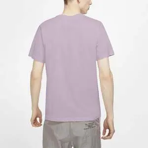 Nike Club Embroidered Small Round Neck Short Sleeve Purple - Lavender