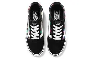 VANS Ward Sneakers With Checked Detail - Black/multi-color