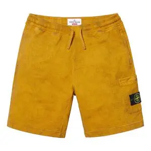 Supreme Ss19 X Stone Island Sweatshort Crossover Cargo Shorts - Yellow
