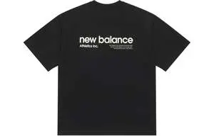 NEW BALANCE Linear Heritage Brushed Back Jersey Oversized T-shirt - Black