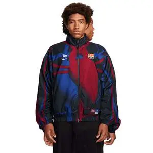 Nike X Fc Barcelona X Patta Jacket 'black Red Blue