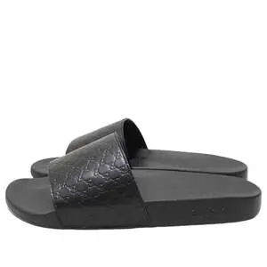Gucci Microguccissima Slides - Black