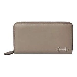 Gucci 25 Horsebit Zip Around Wallet - Beige