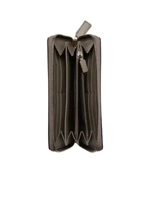 Gucci 25 Horsebit Zip Around Wallet - Beige