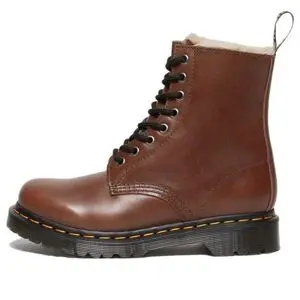 Dr. Martens 1460 Serena Faux Fur Lined Leather Lace Up Boots - Tan