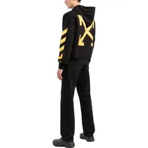 Off-White Caravaggio Print Hoodie - Black/yellow