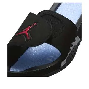 JORDAN Air Hydro Slides Metallic Accents - Black/fire Red/metallic Silver