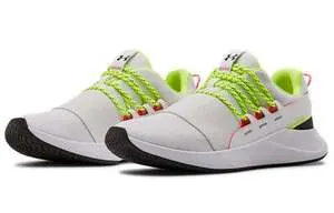 Under Armour Charged Breathe Lace Athletic Sneakers - White/green