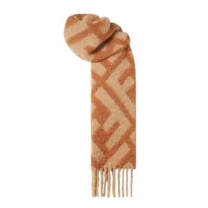 Fendi Fw25 Ff Scarf Ff Alpaca And Wool Scarf