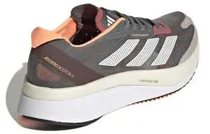 Adidas Adizero Boston 11 Athletic Sneakers - Grey/orange/white