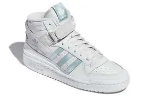 Adidas Originals Forum Mid Sneakers - White/gray/light Blue
