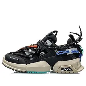 LI-NING Titan Gtx "black Beige" Sneakers - Black/beige/blue