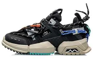 LI-NING Titan Gtx "black Beige" Sneakers - Black/beige/blue