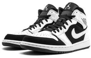 JORDAN 1 Retro Mid "tuxedo - White/black