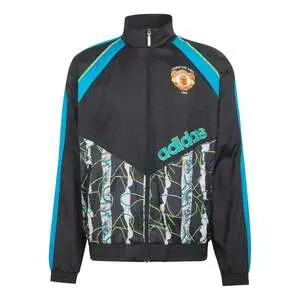 Adidas Manchester United Woven Track Jacket - Black/blue