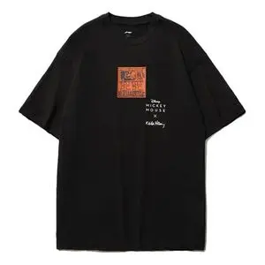 LI-NING X Disney Mickey X Keith Haring Classic Tee 'black Red White - Black/red/white