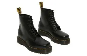 Dr. Martens 1460 Bex Squared Toe Leather Lace Up Boots - Black