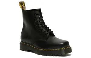 Dr. Martens 1460 Bex Squared Toe Leather Lace Up Boots - Black