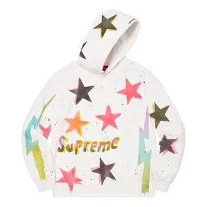 Supreme Gonz Stars Hooded Sweatshirt - White/red/black