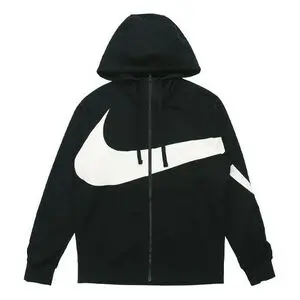 Nike Color Block Hooded Zip-up Sportswear Jacket - Black
