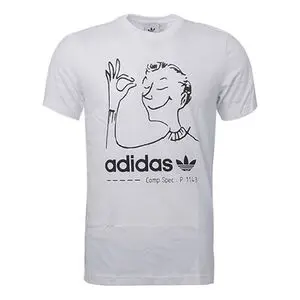 Adidas Originals Fun Tee Character Round Neck Short Sleeve - White