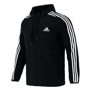 Adidas 3-stripes Training Hooded Jacket - Black