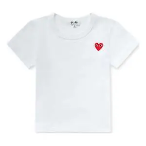 Play Comme Des Garcon Basic T-shirt With Red Emblem