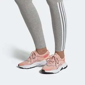 Adidas Ozweego Lace Up Sneakers - Pink/red/light Cream