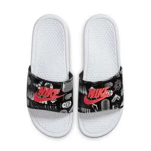 Nike Benassi Jdi Print Slides - White/black