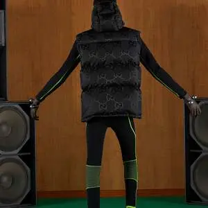 Gucci Jumbo Gg Canvas Puffer Vest