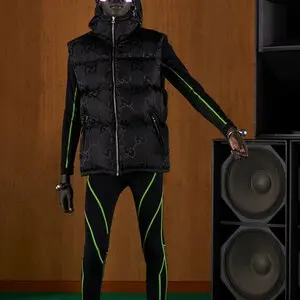 Gucci Jumbo Gg Canvas Puffer Vest