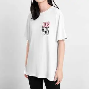 VANS Alphabet Printing Short Sleeve Couple Style - White