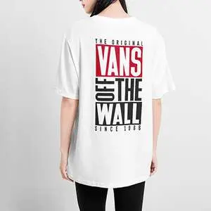VANS Alphabet Printing Short Sleeve Couple Style - White